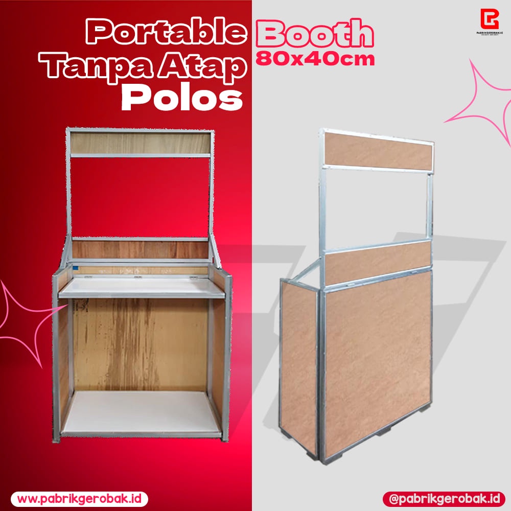 Jual Booth Portable Ekonomis Tanpa Atap Polos | Meja Lipat | Event Desk ...