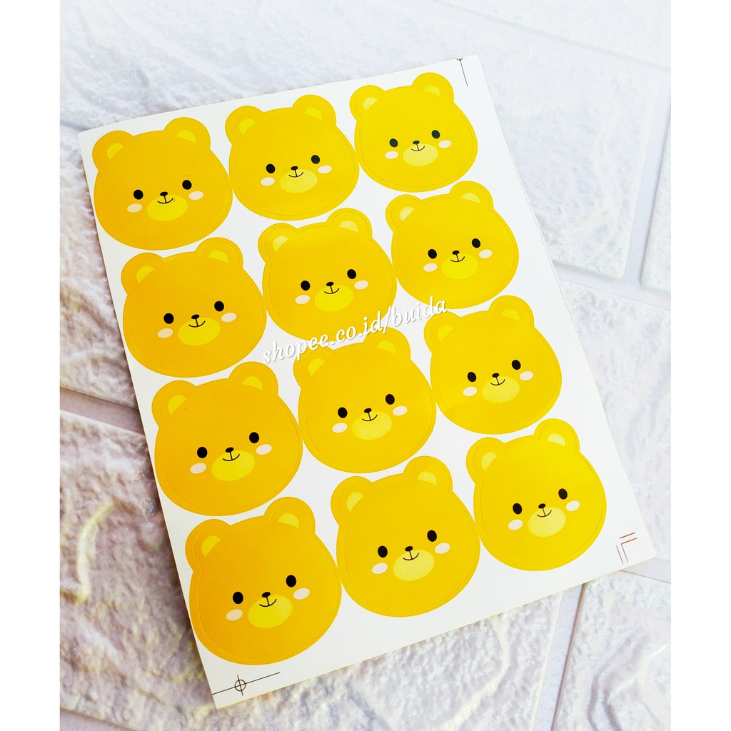 Jual Label Sticker Bear Beruang Kartun Kemasan Baking Tools Decoration ...