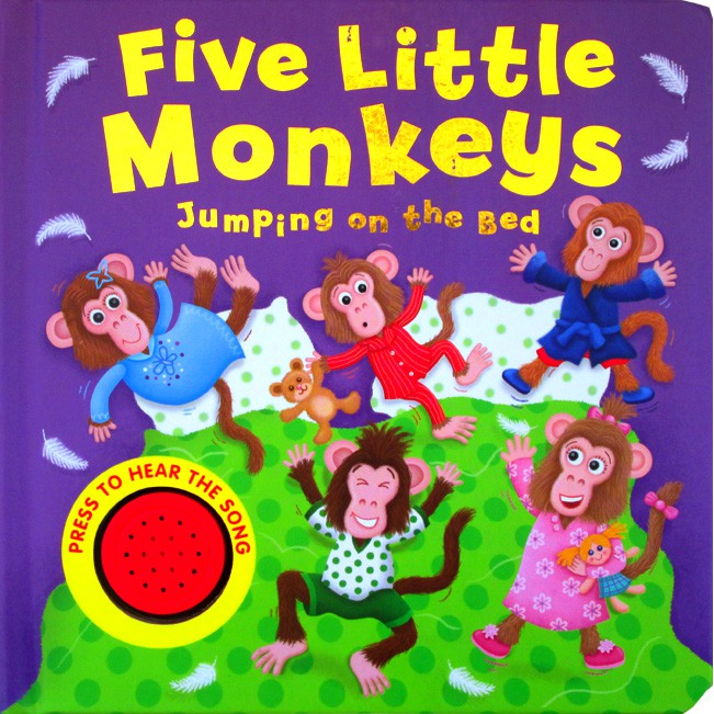 Jual BUKU ANAK Five Little Monkey Jumping on the Bed Melody Sound Board ...