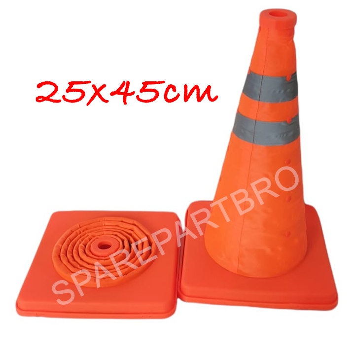 Jual Foldable Traffic Cone Emergency | Kerucut Segitiga Darurat Cone Lipat 25x45cm | Shopee ...