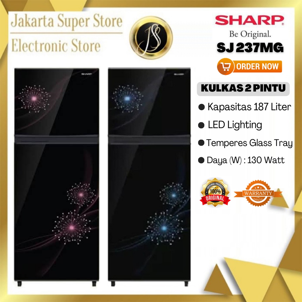 Jual SHARP KULKAS 2 PINTU SJ 237 MG LEMARI ES 2 PINTU | Shopee Indonesia