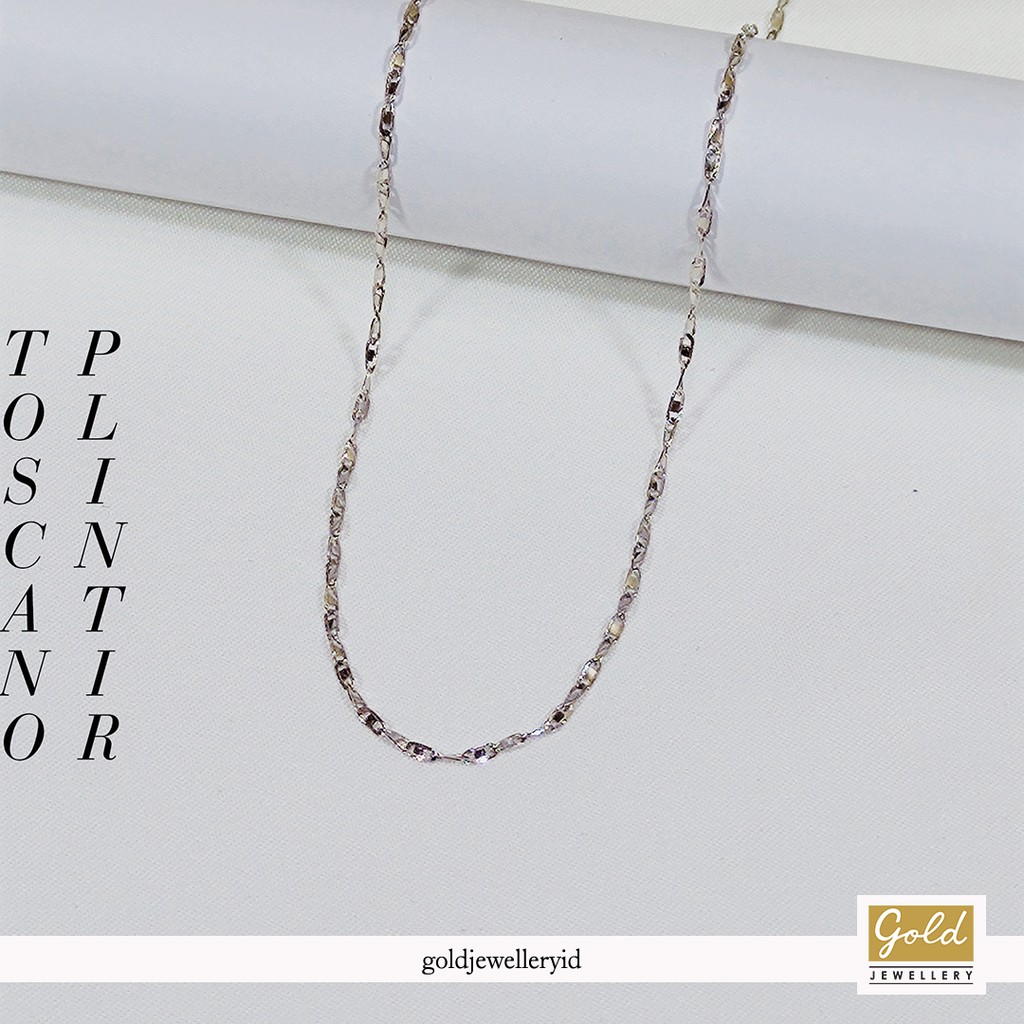 Jual Kalung emas putih kadar 750 17k model toscano plintir part 1 ...