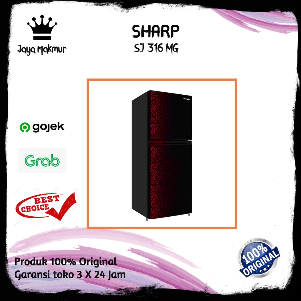 Jual Kulkas Sharp 2 Pintu SJ 316 MG Shine Series | Shopee Indonesia