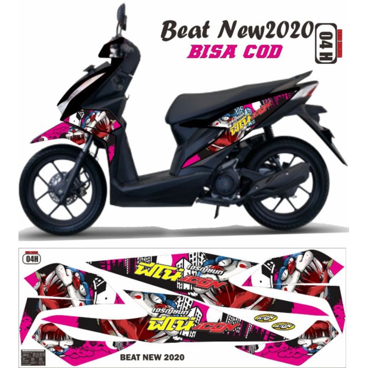 Jual Striping beat 2020 srmi full striping Beat all new terbaru 2021 ...