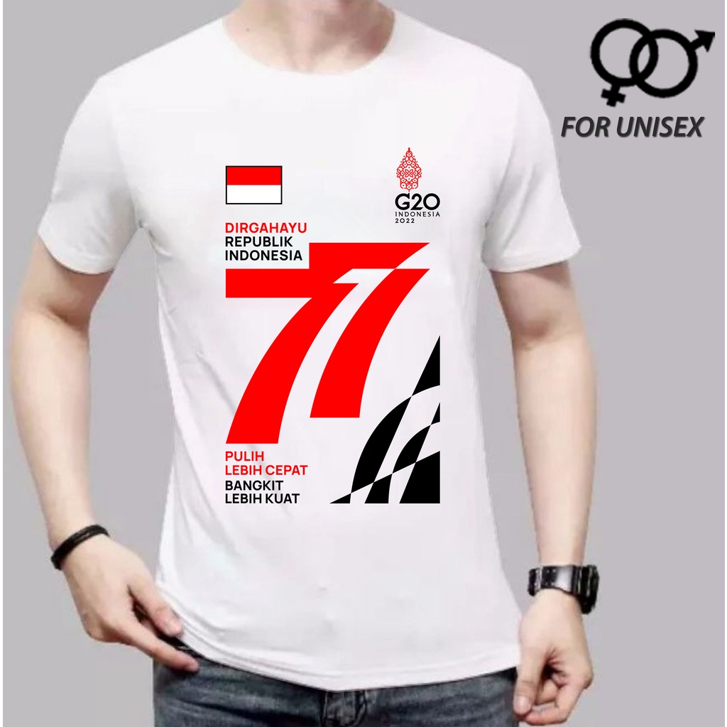 Jual kaos kemerdekaan HUT RI 77 indonesia merdeka kaos garuda Cotton | Shopee Indonesia