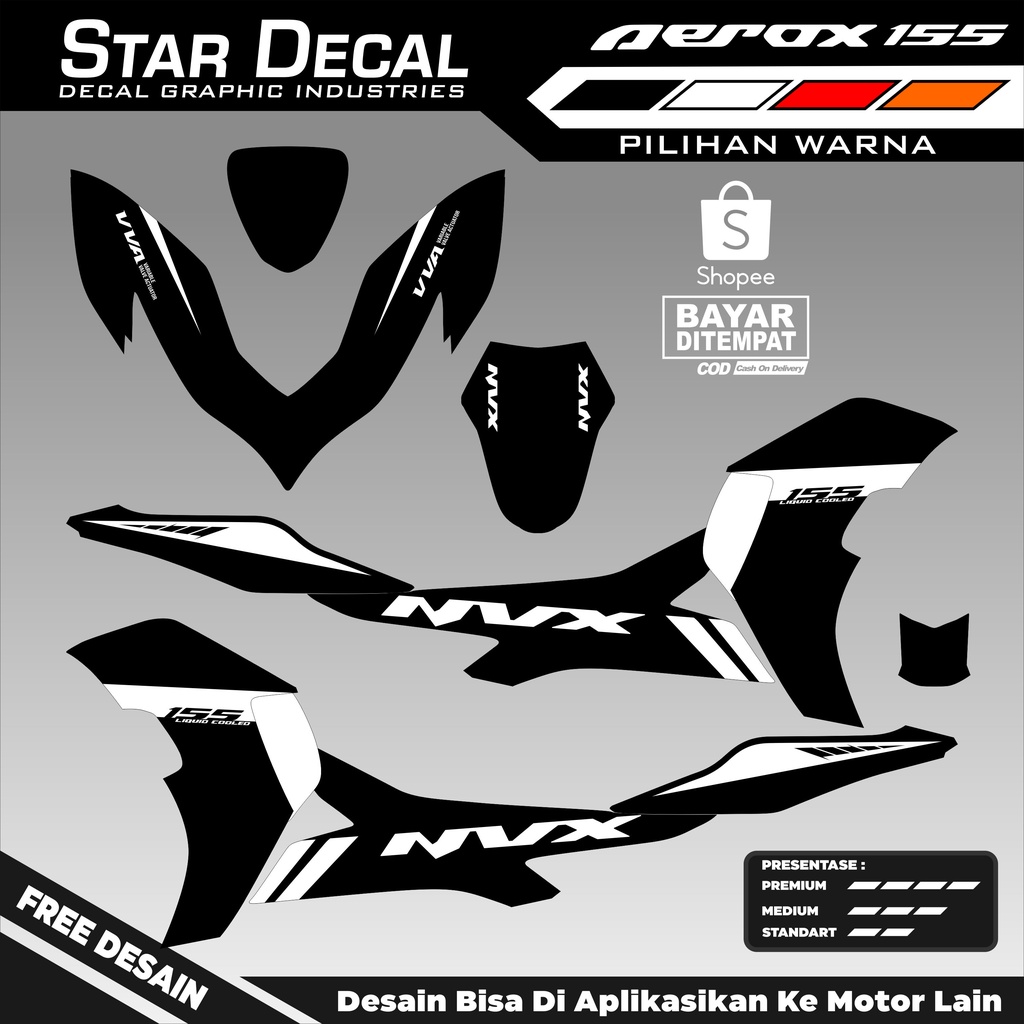 Jual STICKER DECAL MOTOR AEROX NVX FULL BODY MAXDECAL | Shopee Indonesia