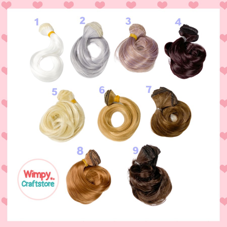 Jual Doll Wig Ikal Rambut Palsu Rambut Boneka BJD BLYTHE Sintetis ...