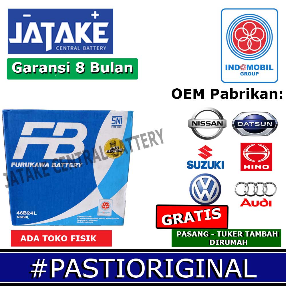 Jual Aki basah NS60L Furukawa Battery Premium 12V 45Ah Mobil Nissan Grand Livina / Evalia ...
