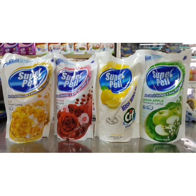 Jual Super Pell Pembersih Lantai Pouch 770ml | Shopee Indonesia