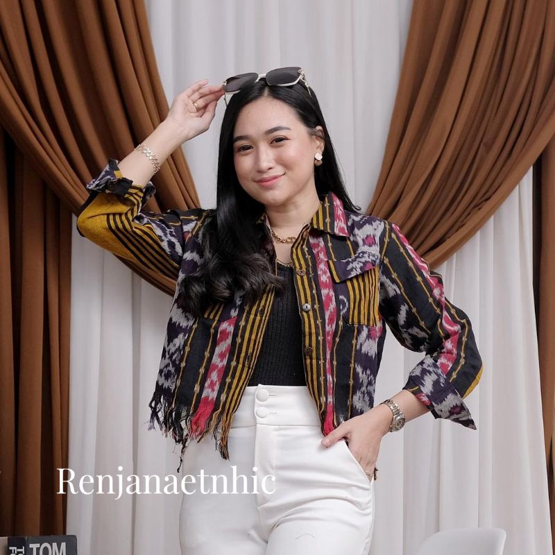 Jual Blus tenun -Baju tenun -Blouse tenun | Shopee Indonesia