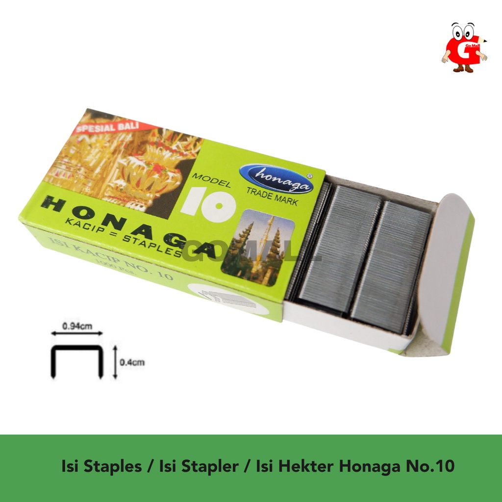 Jual Isi Staples / Isi Stapler / Isi Hekter Honaga No.10 | Shopee Indonesia