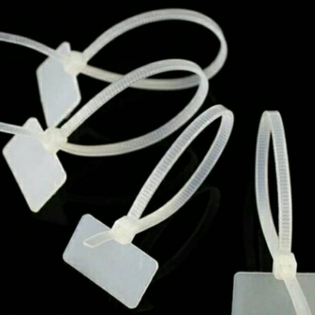 Jual Nylon cable ties tag, label penanda kabel tag ukuran 4 x 200 mm ...