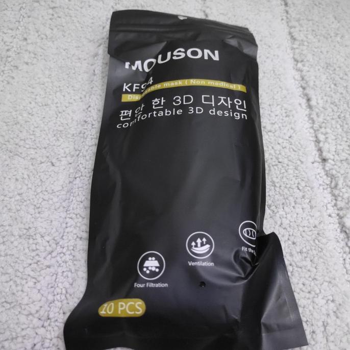 Jual masker mouson kf94 4ply isi 10 seri hitam putih coklat cream 88 ...