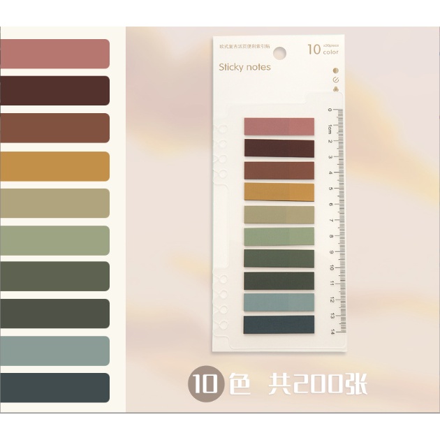 Jual 200 Lembar Sticky Note Warna Neon / Pastel / Macaron / Morandi ...