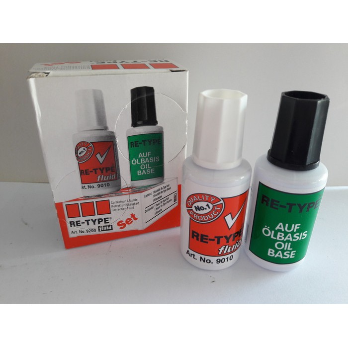 Jual Correction / TIP EX Cair Kuas Re-Type Set 9200 | Shopee Indonesia