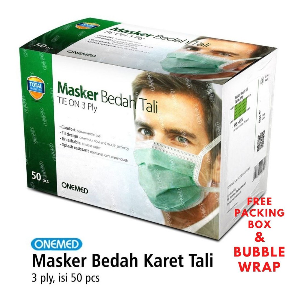 Jual Onemed Masker Bedah Tali medis masker operasi masker tie on masker ...