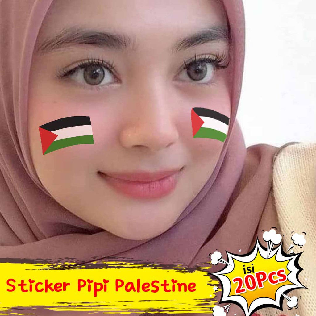 Jual Sticker Pipi PALESTINE / Tempelan Pipi Bendera PALESTINE ...
