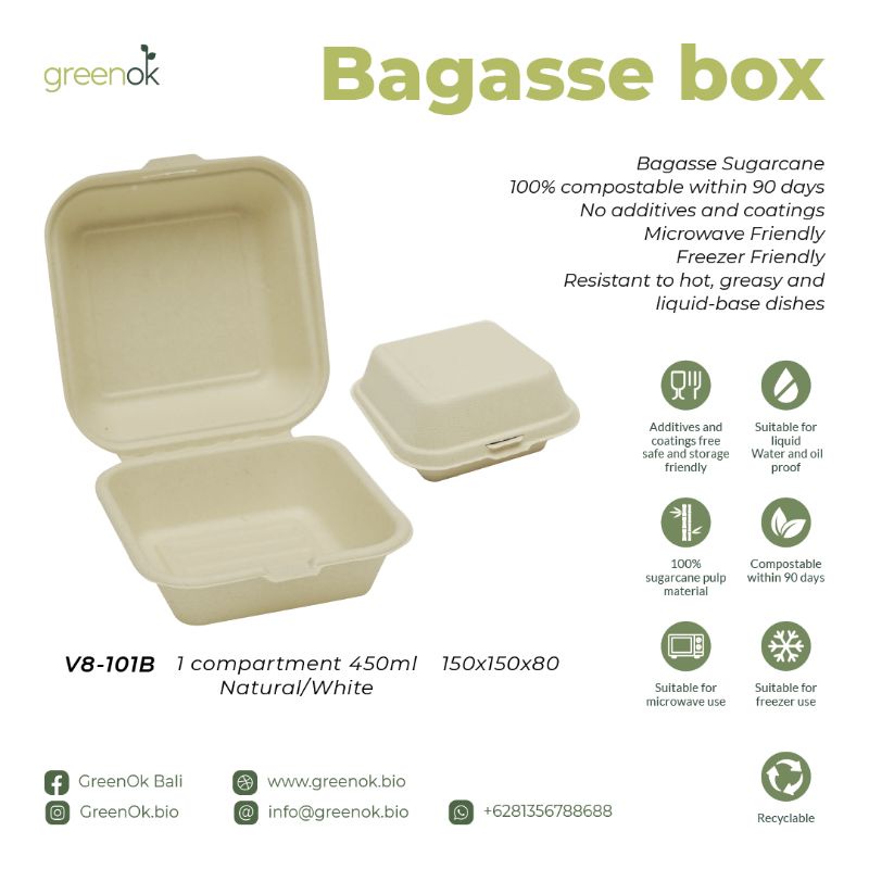 Jual Bagasse Box 450ml isi 50pcs | Shopee Indonesia