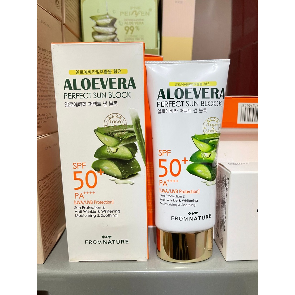 Jual Fromnature Aloe Vera Perfect Sun Block SPF 50+ PA++++ | Shopee ...
