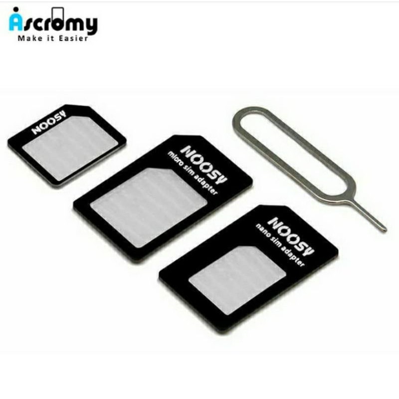 Jual sim card adapter 3 in 1 noosy original impor komponen konektor kit ...
