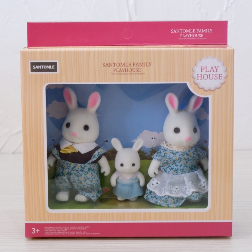 Jual Mini Doll Family Rabbit Bear Mouse Panda Koala Figure Mainan ...