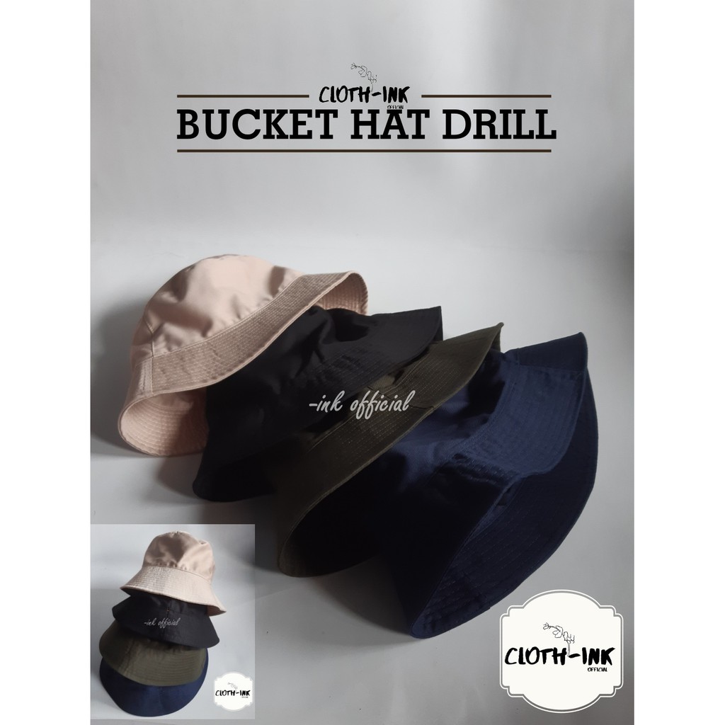 Jual TOPI BUCKET/ BUCKET HAT POLOS / BUCKET HAT PREMIUM DRILL | Shopee ...