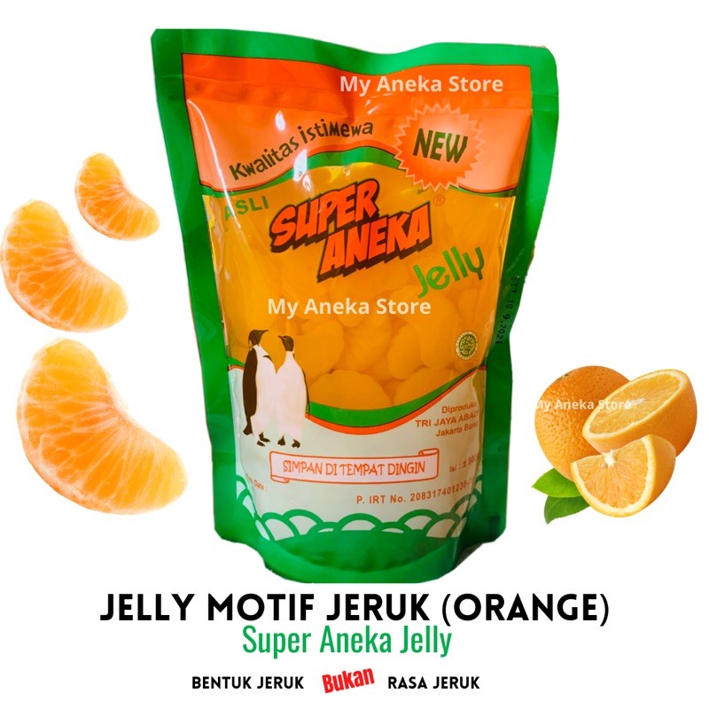 Jual Jelly motif jeruk /jeruk mandarin / orange “Super Aneka Jelly ...