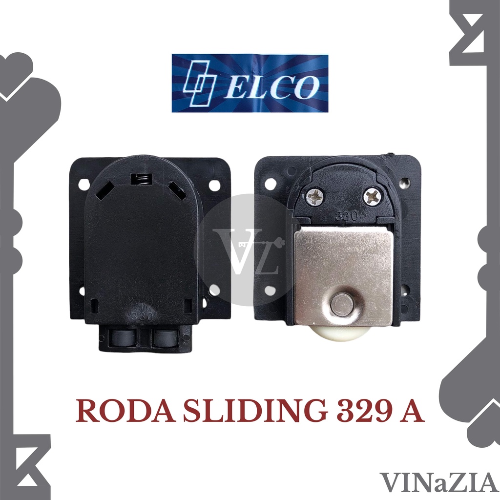 Jual RODA PINTU GESER ELCO 329 A KOMPLIT 1 SET / RODA PINTU SLIDING ...