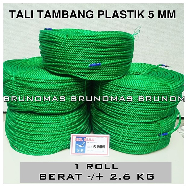 Jual Tali Tambang 5 MM - Tampar Plastik Harga Per Roll | Shopee Indonesia