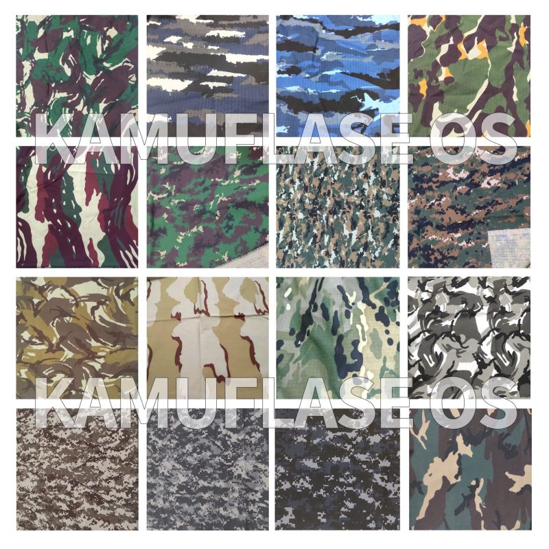 Jual Bahan kain Ripstop loreng army kain loreng Brimob TNI AD AU AL ...