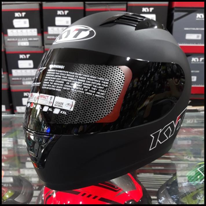 Jual Helm Full Face Kyt R10 Solid Black Doff | Shopee Indonesia