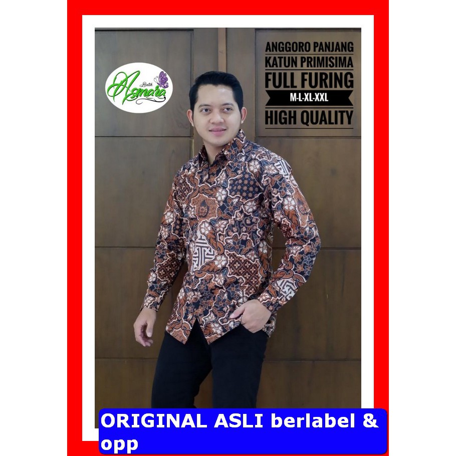 Jual PROMO BATIK PREMIUM MODERN KEMEJA BATIK SOLO Lengan Panjang Lapis Furing Asmara Anggoro ...