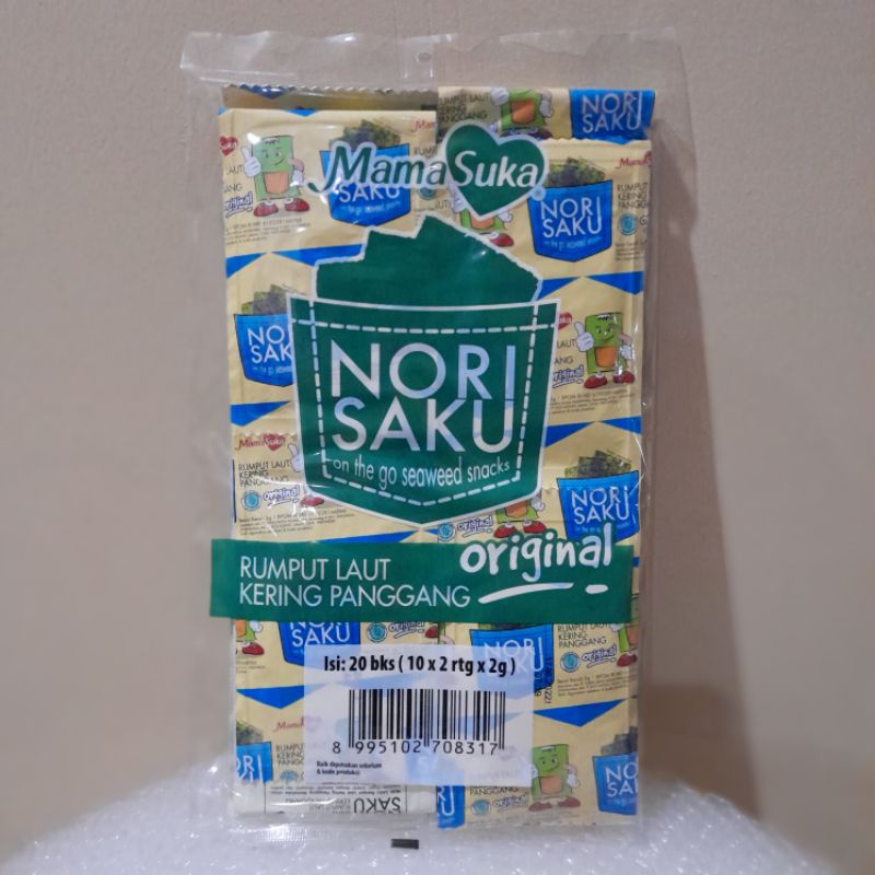 Jual Nori Saku Original & Pedas 1 Pack (20 sachet) - MamaSuka | Shopee ...