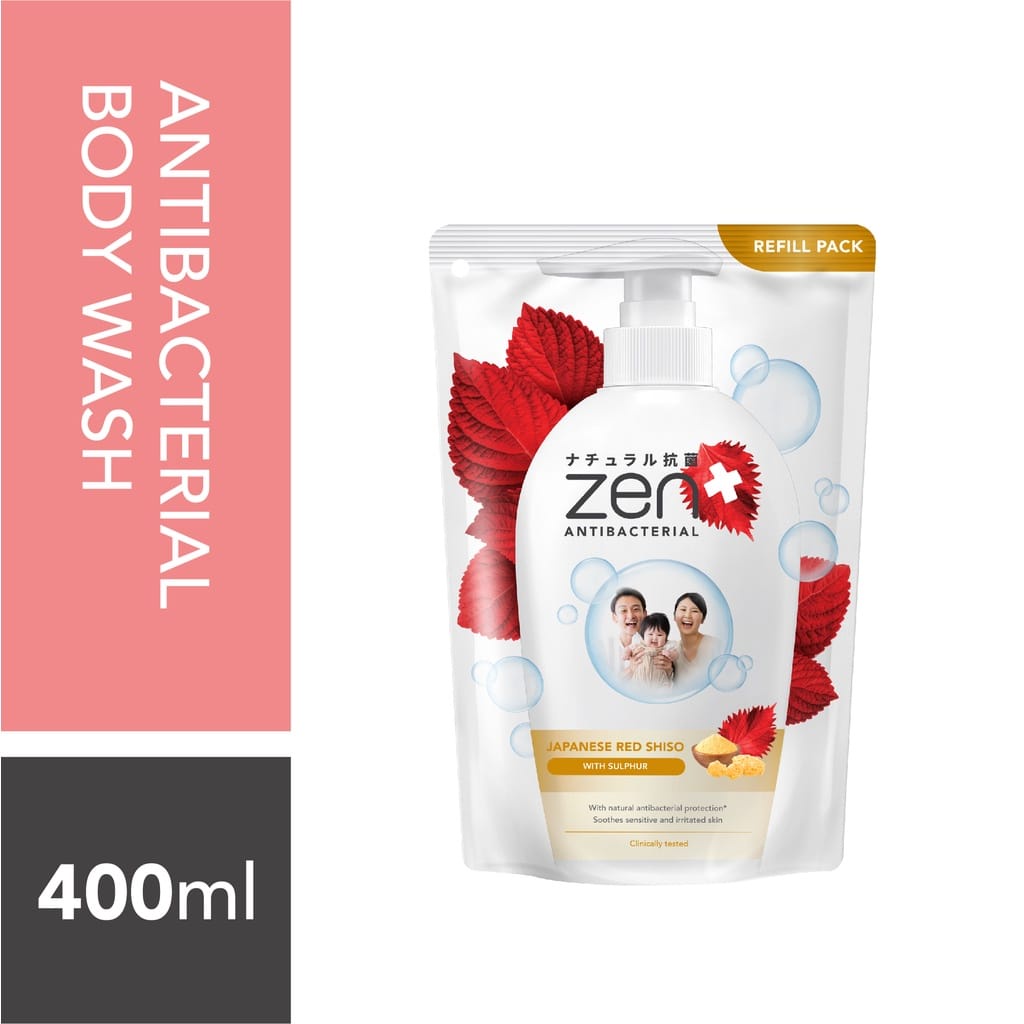 Jual Zen Antibacterial Body Wash Refill 400 ML All Varian | Shopee Indonesia