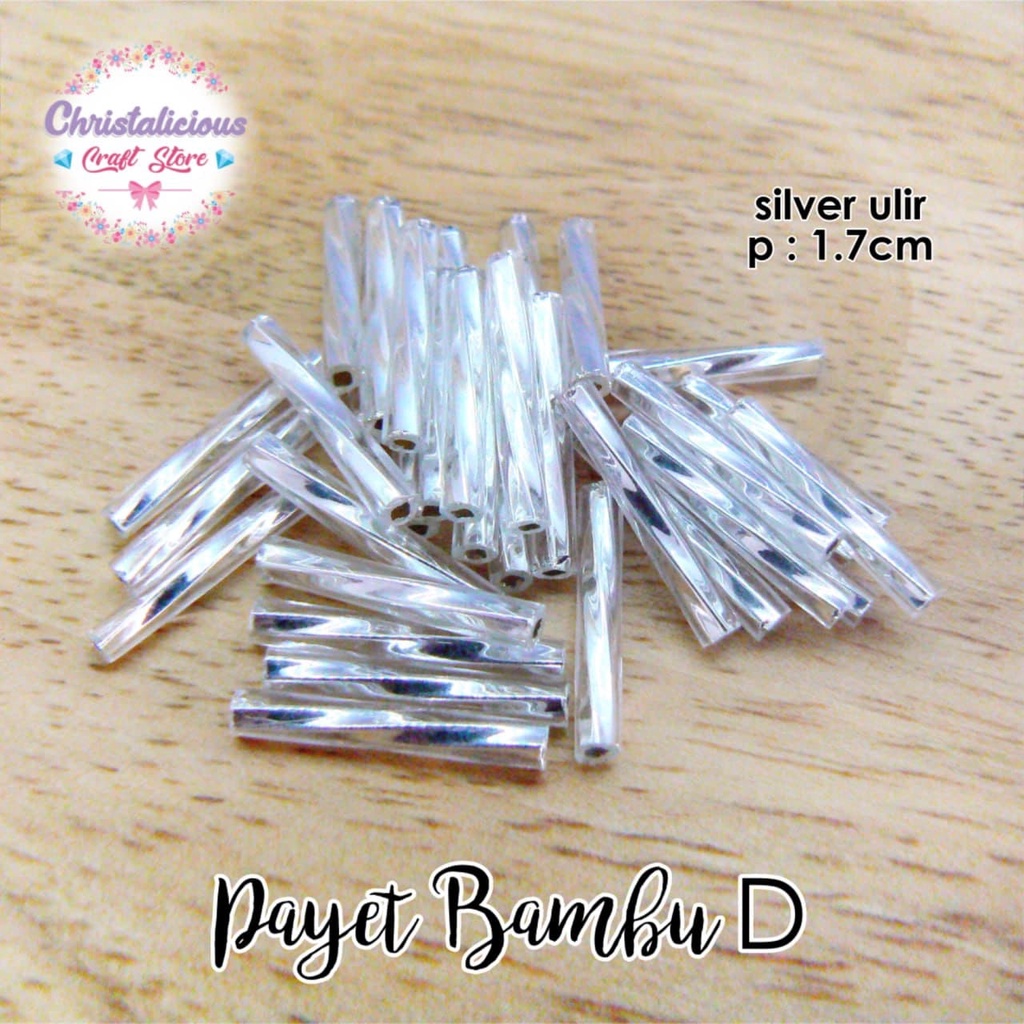 Jual Payet Bambu Polos dan Payet bambu ulir panjang 17mm warna gold ...