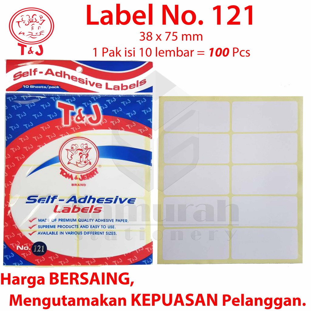 Jual Label Stiker Tom & Jerry / Sticker Tempel TJ No 99 100 103 104 105 107 108 109 112 120 121 ...