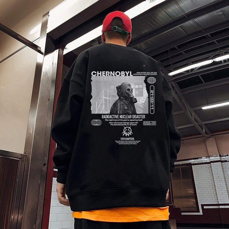 Jual CN sweater crewneck Mask CHernobly Pria wanita Jaket Switer Motif ...