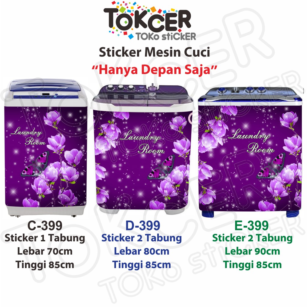 Jual Stiker Mesin Cuci Bunga Kupu-kupu UNGU | Shopee Indonesia