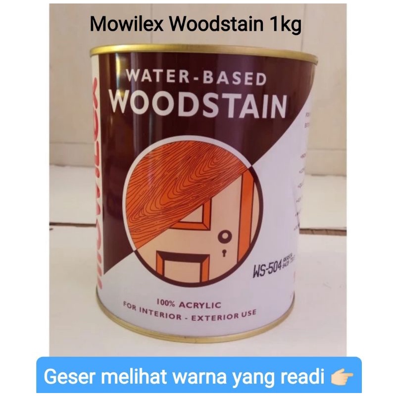 Jual Mowilex Woodstain 1kg Cat Plitur Politur Kayu campur air ...
