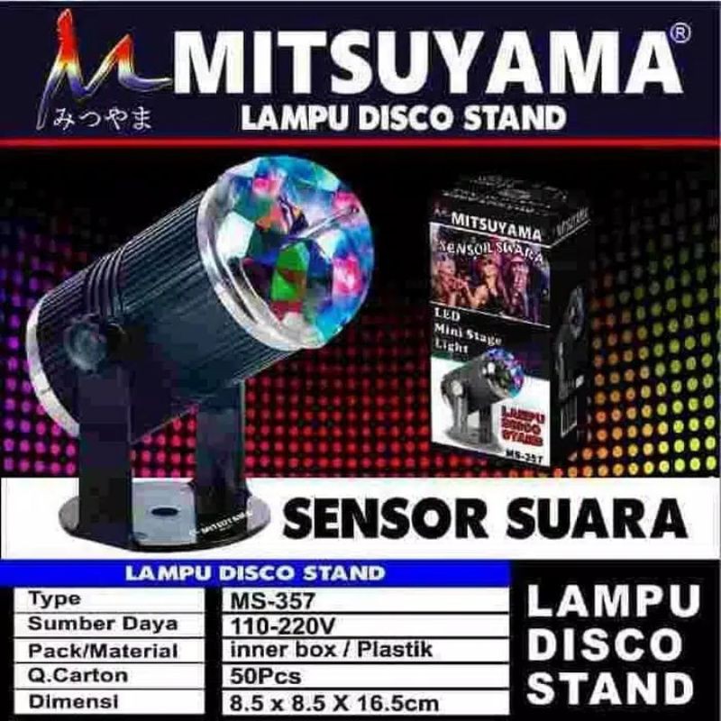 Jual MITSUYAMA MS-357 Lampu Disco Sensor Suara LED Disco Stand - anisa | Shopee Indonesia