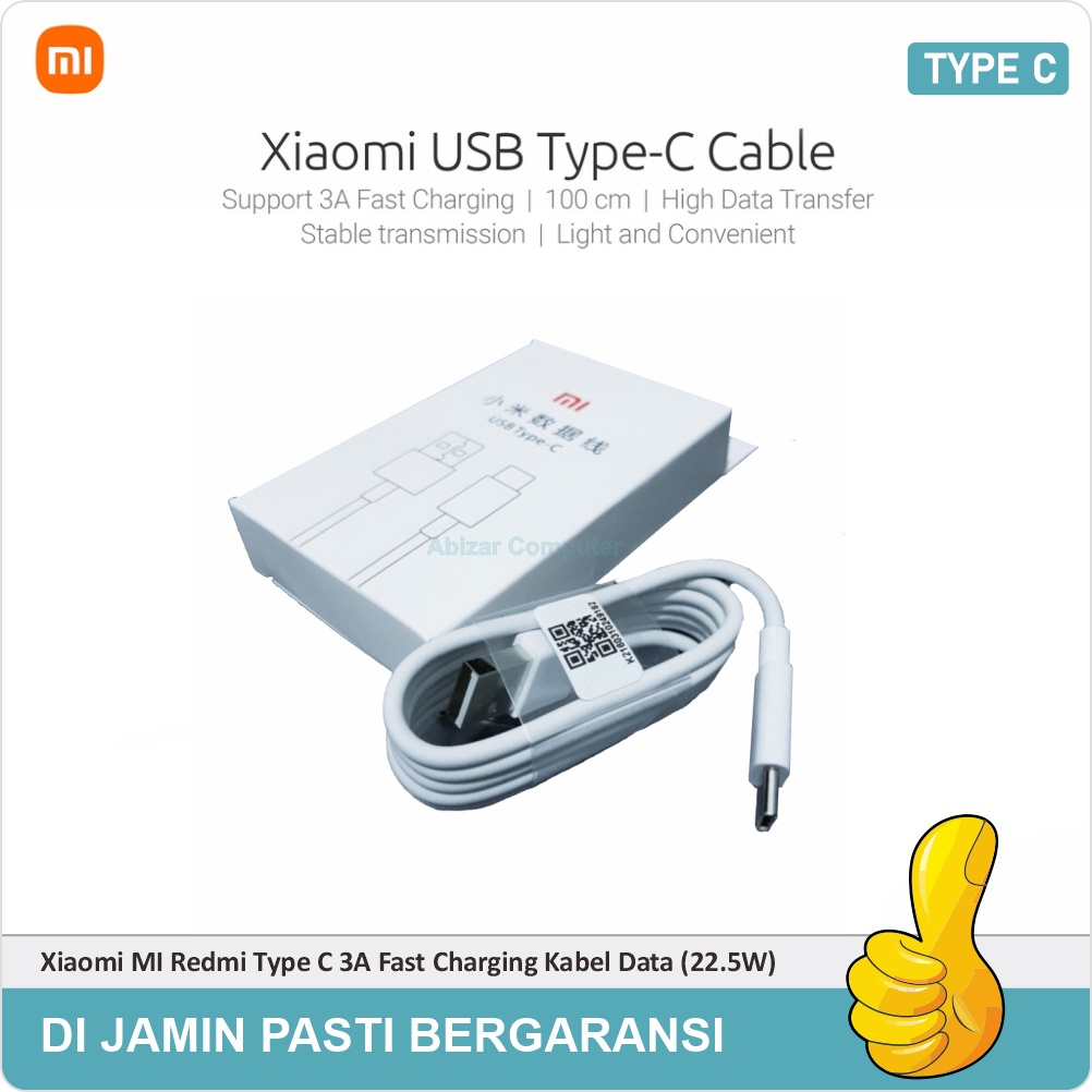Jual NEW ORI Kabel data Type C Fast charging xiaomi original redmi note ...