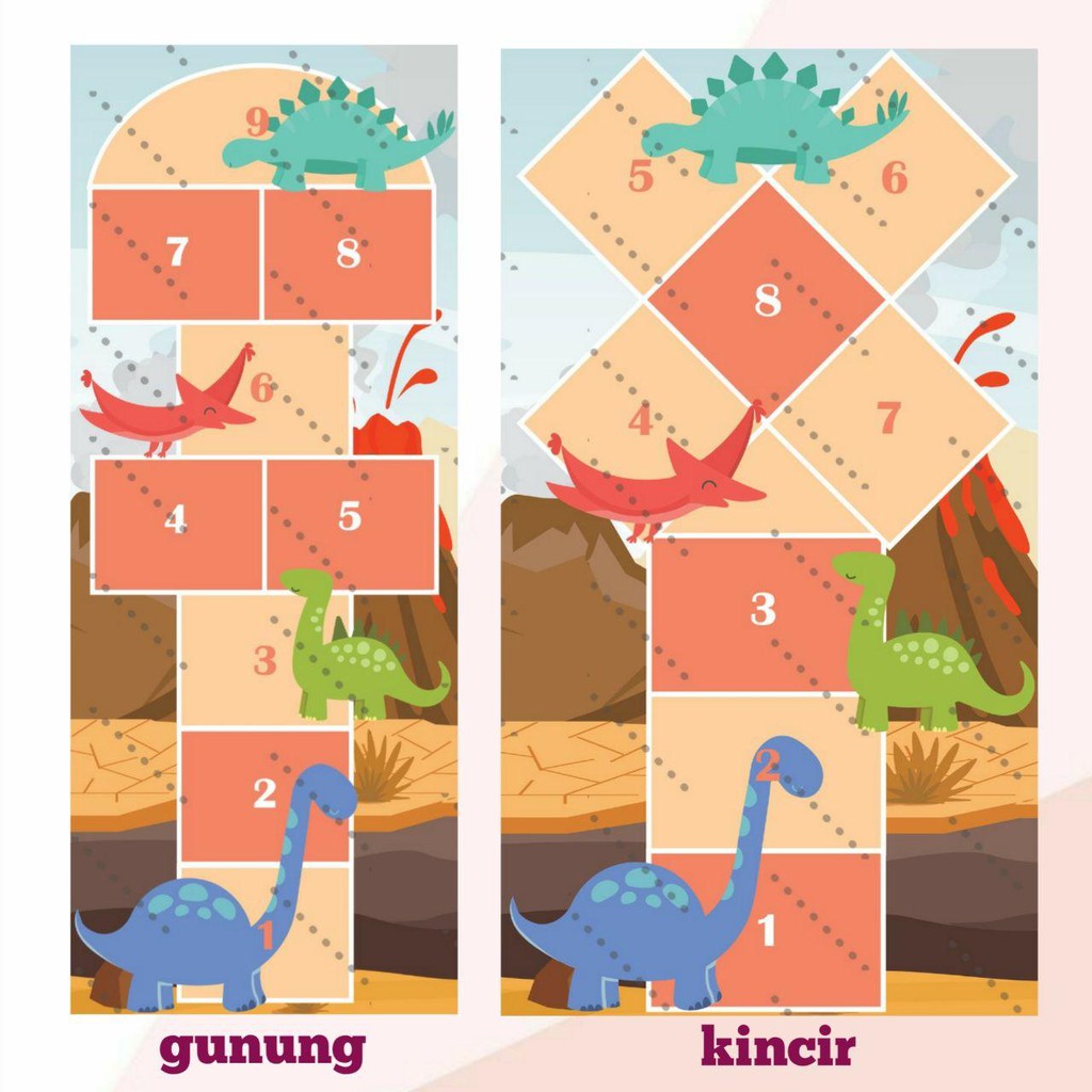 Jual PERMAINAN TRADISIONAL ENGKLEK GUNUNG DAN KINCIR TEMA DINOSAURUS ...