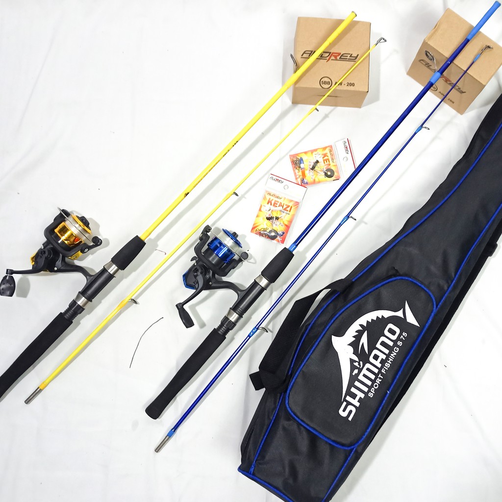 Jual IO94J 2 Full Set Alat Pancing Joran Sambung 120-150 Cm Tas Shimano ...