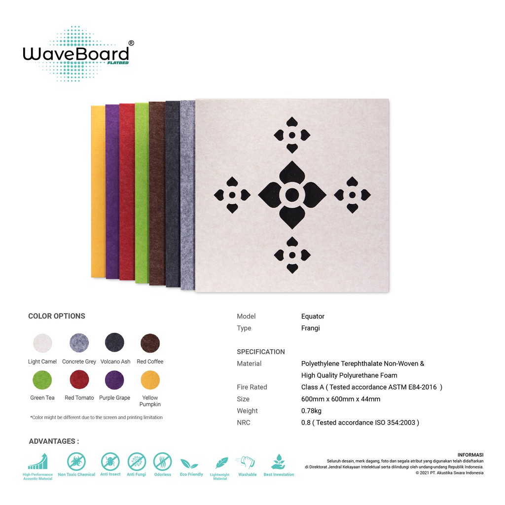 Jual Akustik Panel Dinding / WaveBoard® Flatbed - Equator - Frangi ...