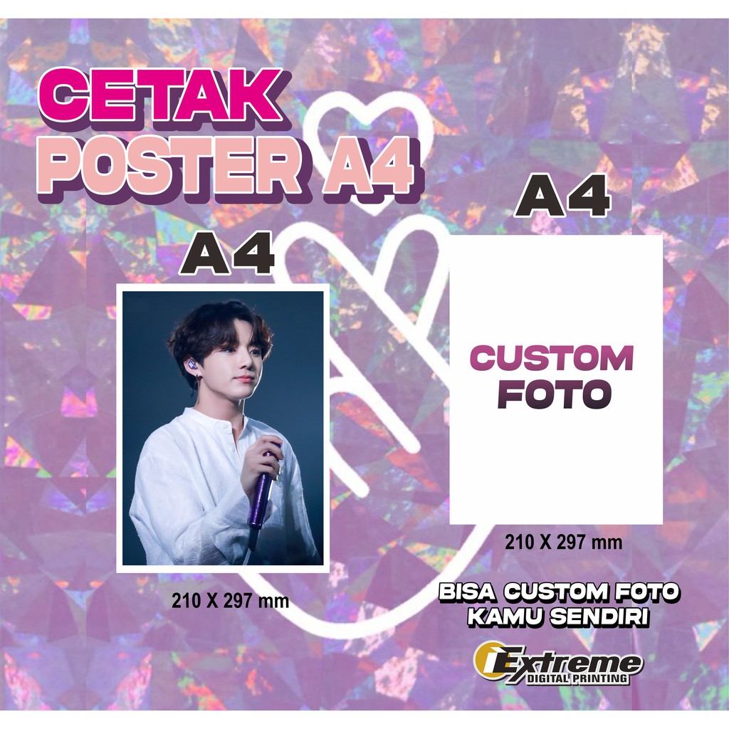 Jual CETAK CUSTOM POSTER A4 | Shopee Indonesia