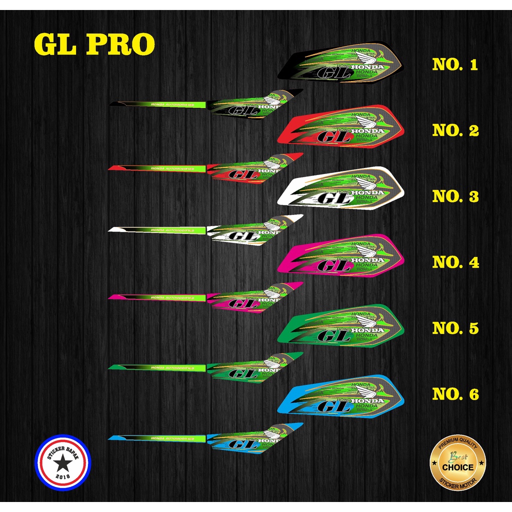 Jual Stiker striping variasi GL PRO V.10 decal list motor glpro ...