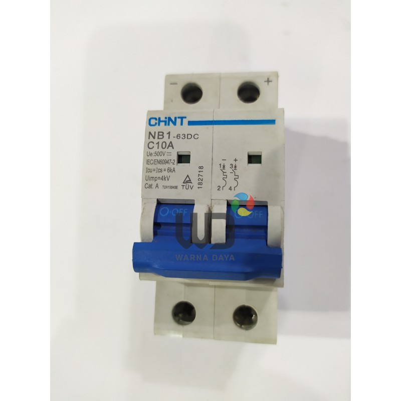 Jual Chint NB1-63DC 2P 10A, 20A 500V MCB DC Circuit Breaker Solar PV | Shopee Indonesia