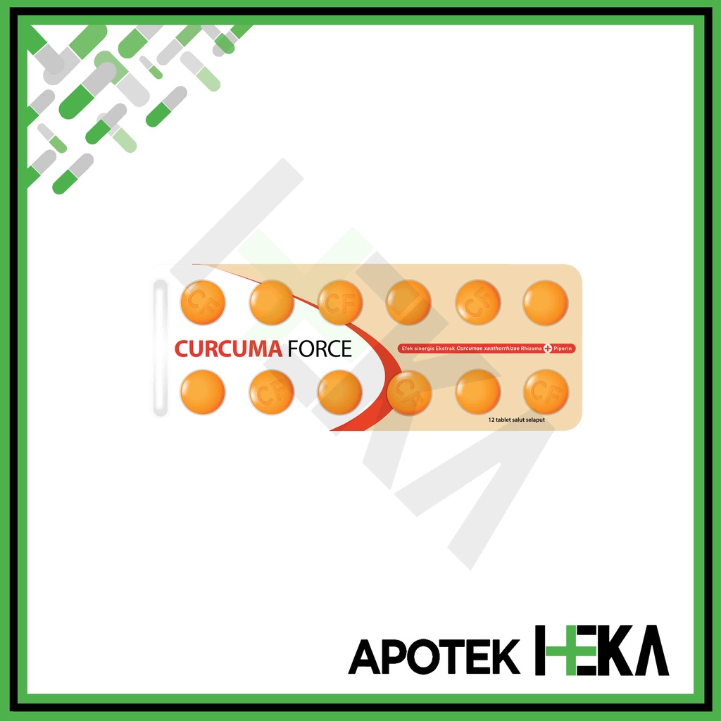 Jual Curcuma Force Tablet Strip isi 12 - Memelihara Fungsi Hati ...