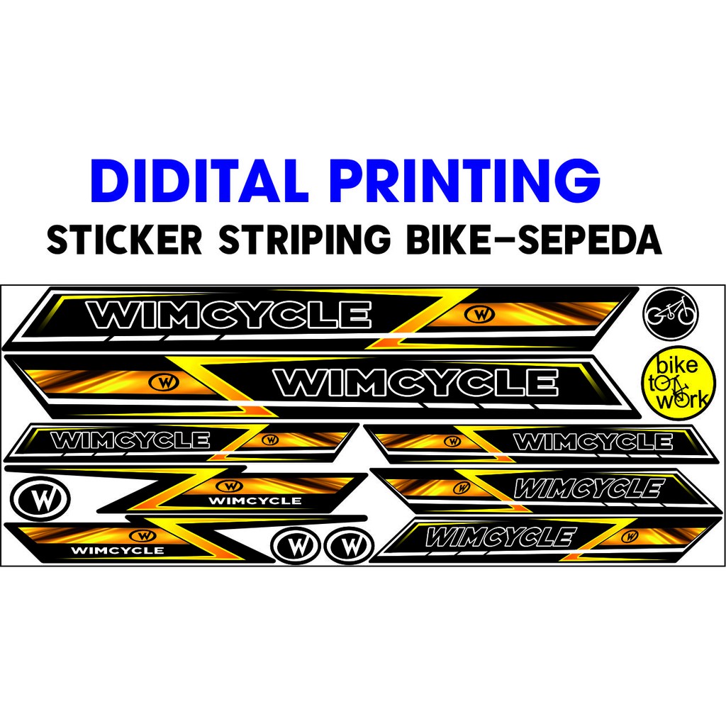 Jual VARIASI MOTIF GOLD WIMCYCLE VARIASI SEPEDA BIKE STIKER | Shopee ...