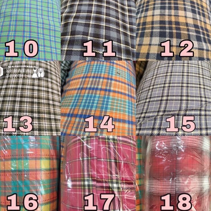 Jual [PRODUK DR6GZ] KAIN KATUN KOTAK KOTAK SERAGAM SMP SD SMA SSM ...